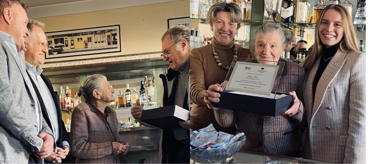 Dagli auguri al premio per la barista dei record: «Signora Anna, lei ...